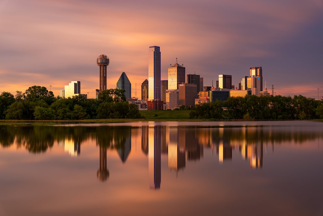 Dallas Skyline Reflection 4 - Etsy