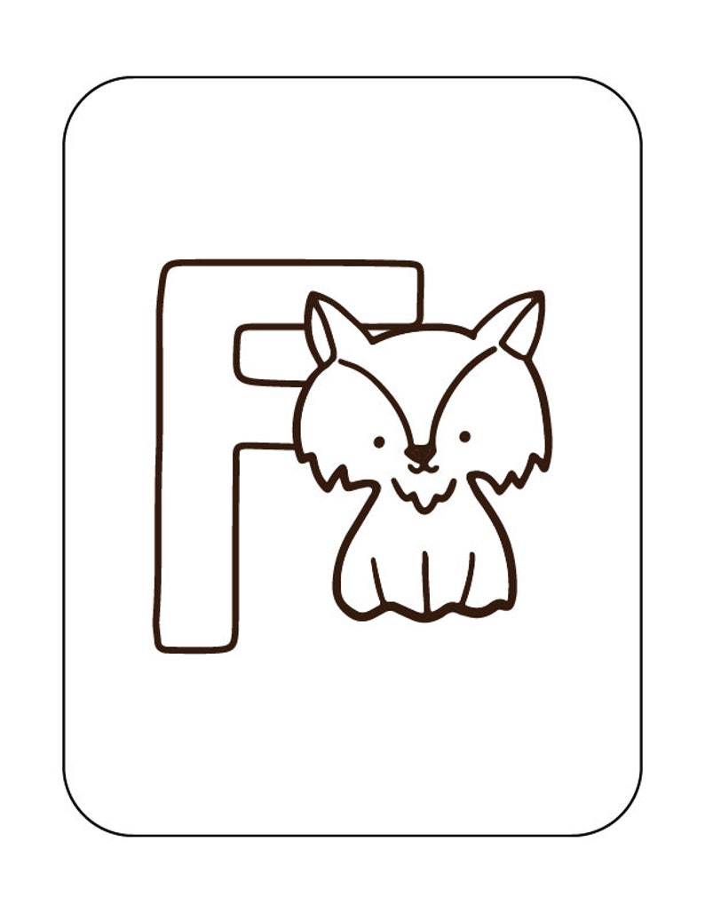 Kids ABC Animal Coloring Pages | Digital - Etsy