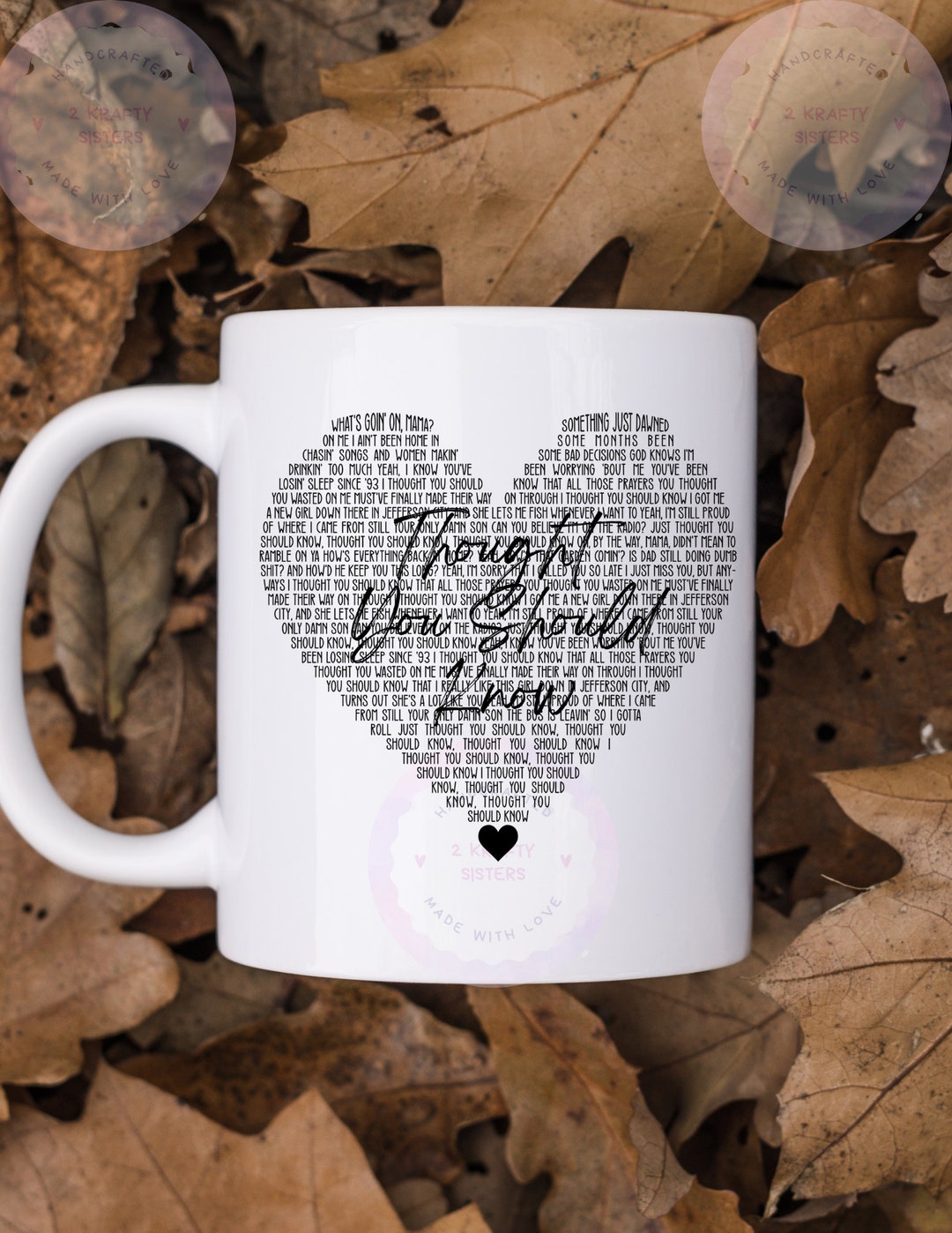 County Music Lyric Coffee Mug Wallen , Luke , Kane, Great Gift Country ...