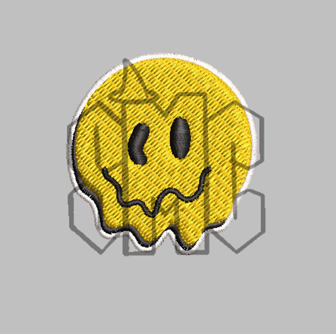 Four Stage Melting Smiley Faces Embroidery Trippy DST PES Download ...