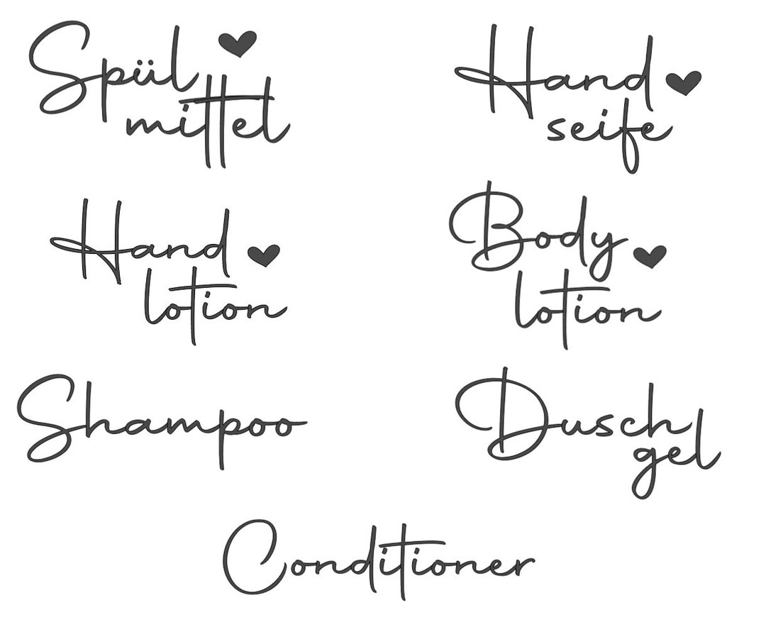 Sticker, Lettering, Soap Dispenser, Shampoo, Detergent - Etsy