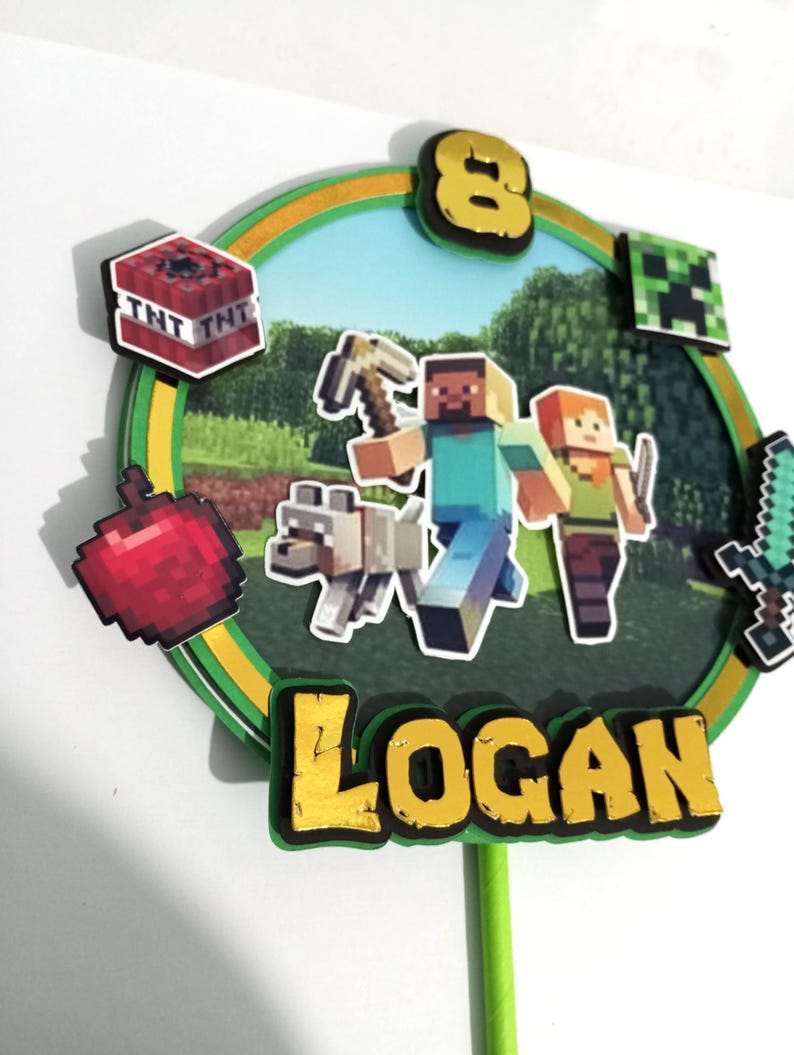 Minecraft Cake Topper - Etsy
