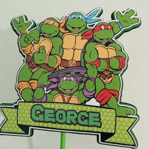 Ninja Turtle Cake Topper - Etsy