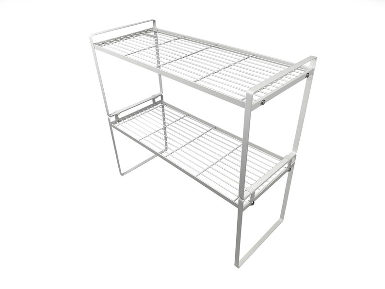 2-pack Metal Cabinet Shelves. the Ultimate Stackable Space Saving ...