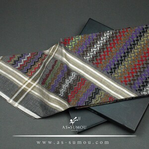 Rare Grey Shemagh Classic Scarf LightWeight Easy To Wear Keffiyeh ...