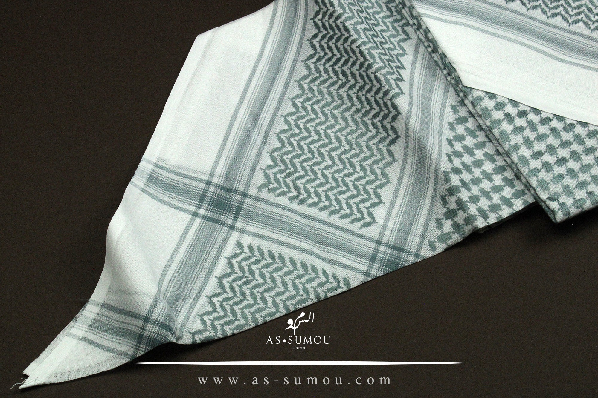 Rare Premium Mint Green and White Saudi Shemagh Classic Scarf ...