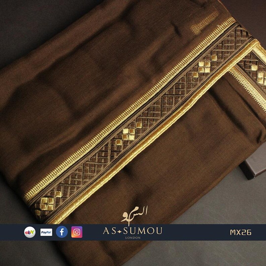 Rare Authentic Brown Dubai Bisht Premium Khaleeji Men Cloak Embroidery ...