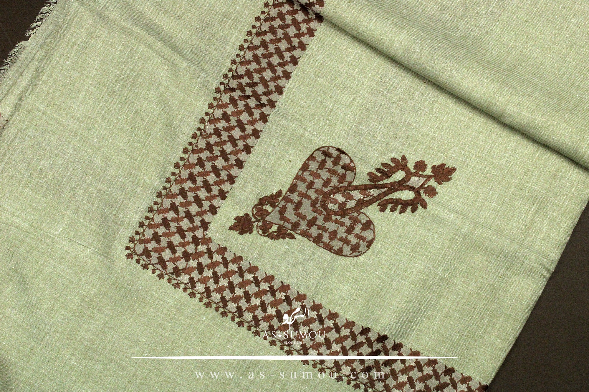 Authentic Yemeni Shemagh Embroidered Scarf Amazing Keffiyeh Imamah ...