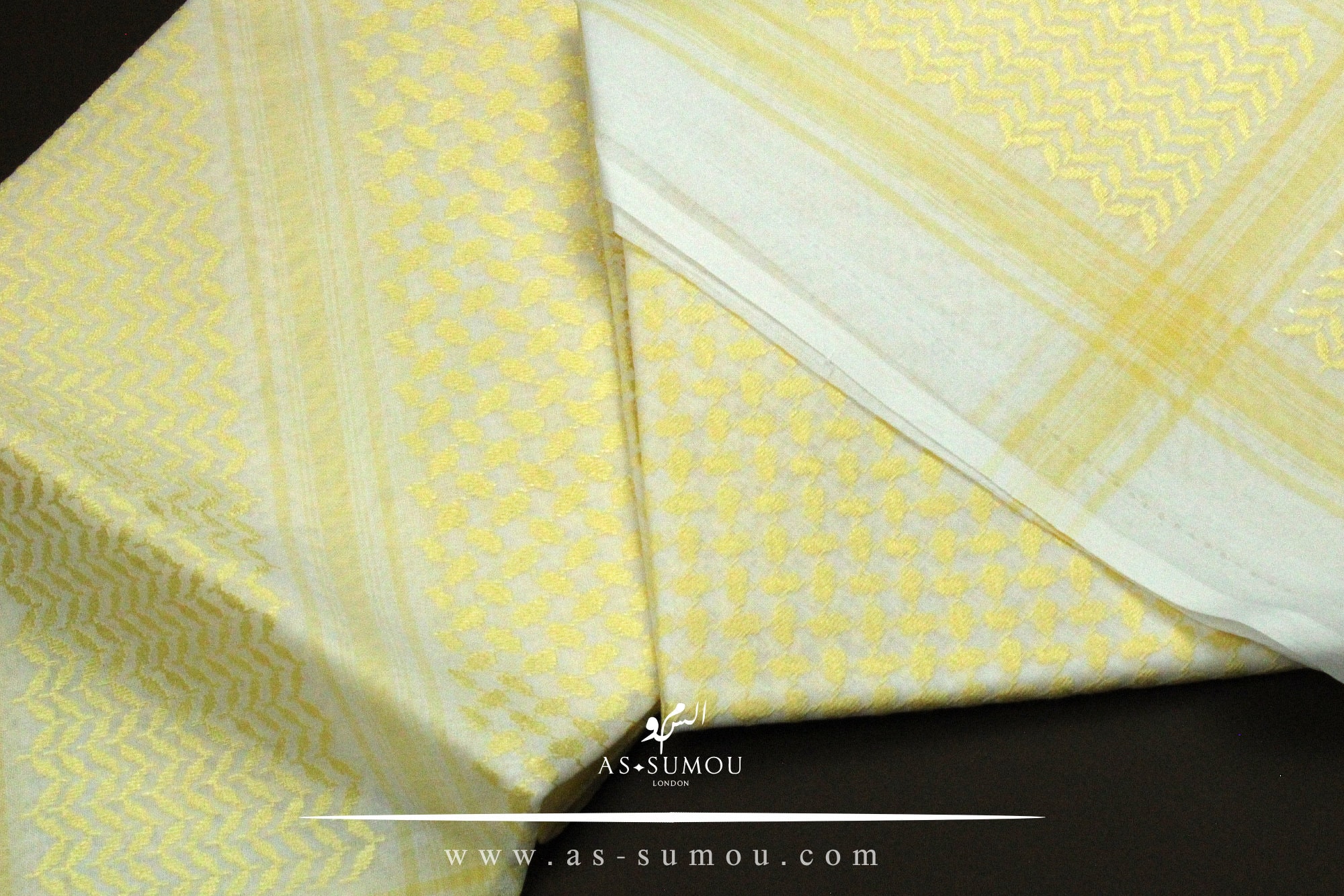 Rare Premium Gold and White Saudi Shemagh Classic Scarf Lightweight ...