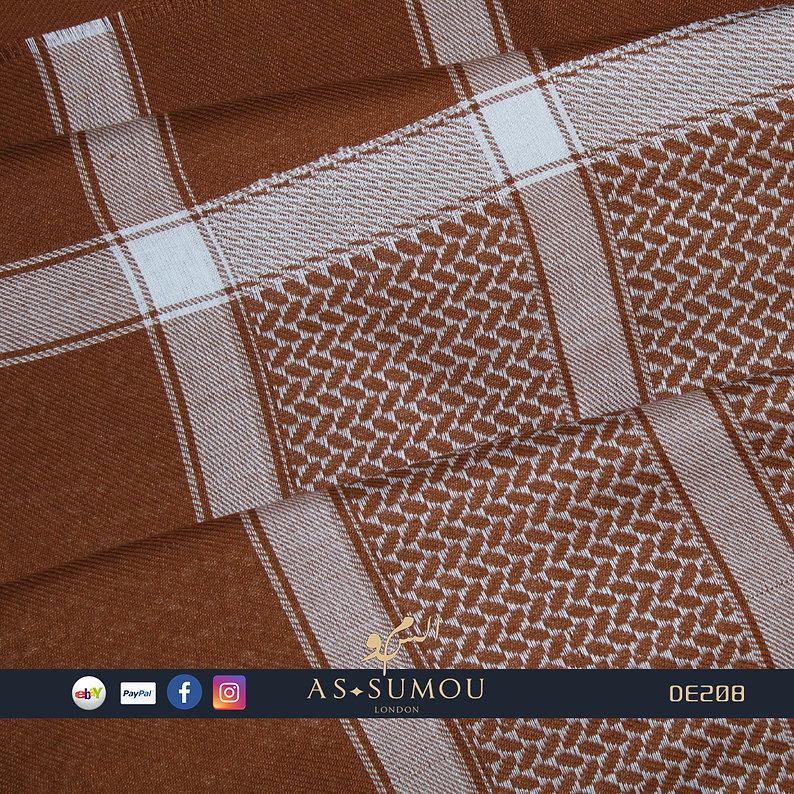 Rare Warm Brown Arabic Shemagh Classic Scarf Lightweight Easy to Wear ...