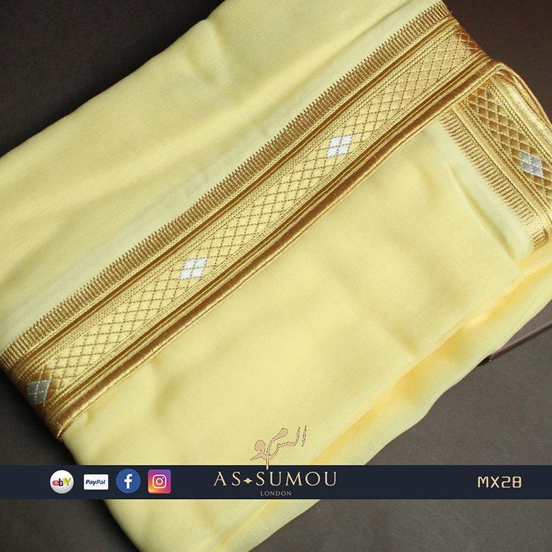 Rare Authentic Golden Dubai Bisht Premium Khaliji Men Cloak Embroidery ...