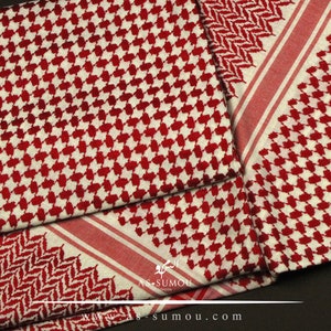 Very Rare Authentic Premium Red and Cream Saudi Shemagh Classic Scarf ...