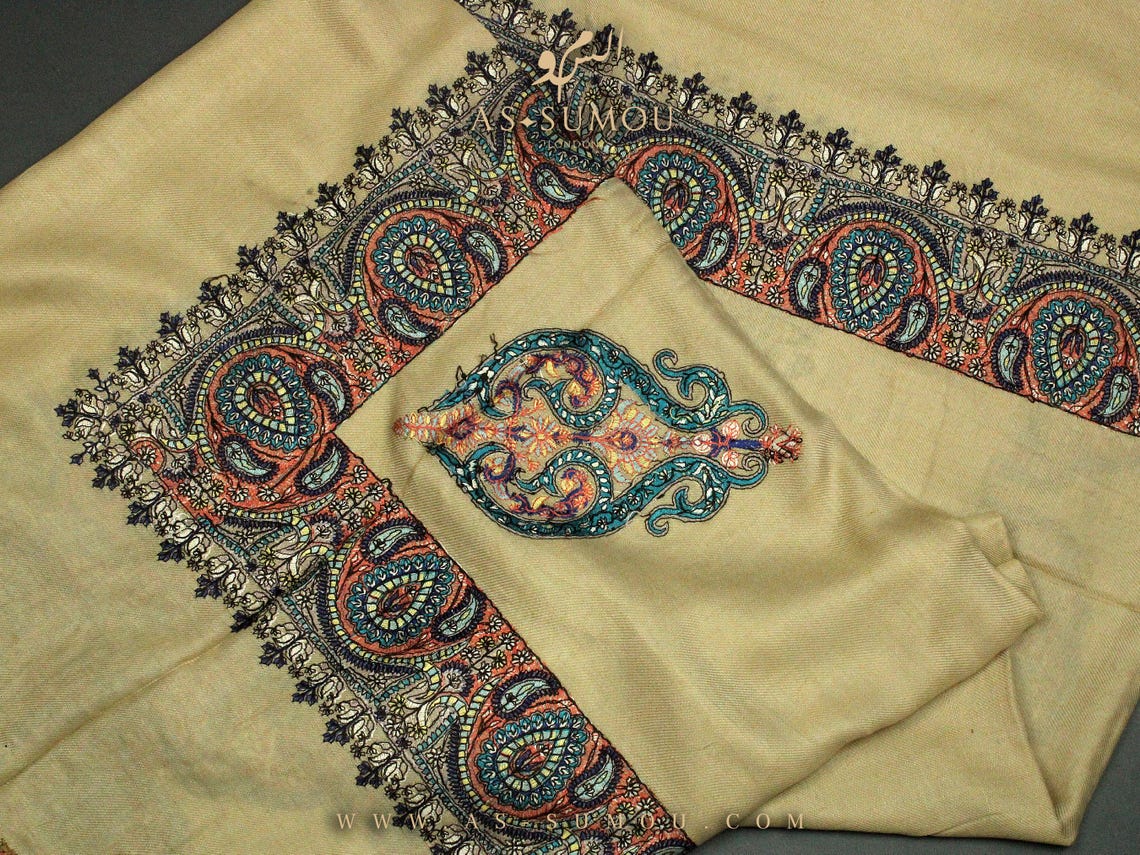 Traditional Omani Massar Embroidered Scarf Amazing Keffiyeh Imamah Ghutra Arab Men Scarves ...