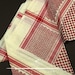 Very Rare Authentic Premium Red and Cream Saudi Shemagh Classic Scarf ...