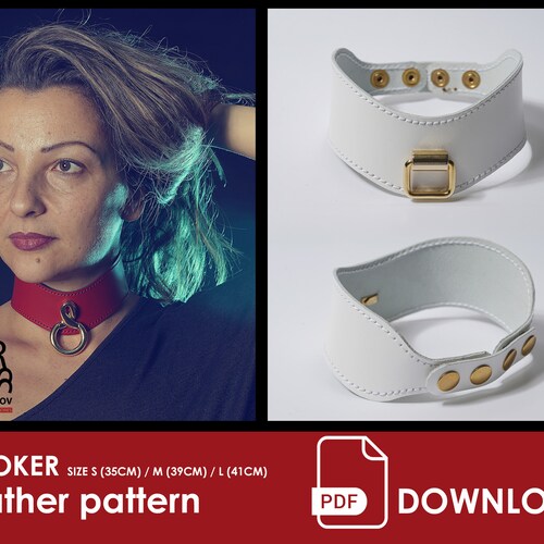 Patterns for Leather Choker Necklace PDF Leather Pattern - Etsy