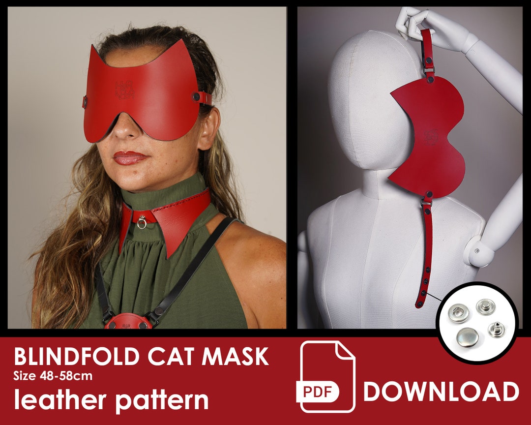 Patterns for Leather Blindfold Cat Mask PDF Leather Pattern - Etsy