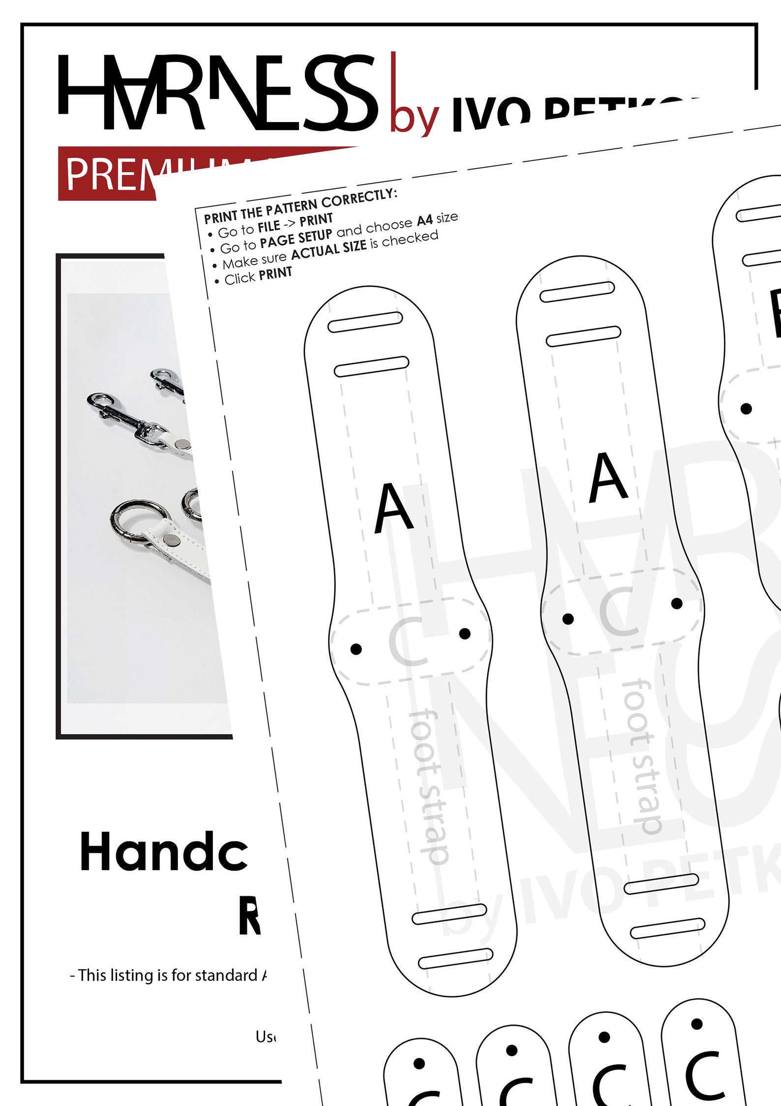 Patterns for Leather Handcuffs and Leg Cuffs Restraint Set - Etsy