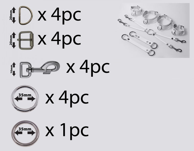 Patterns for Leather Handcuffs and Leg Cuffs Restraint Set - PDF ...
