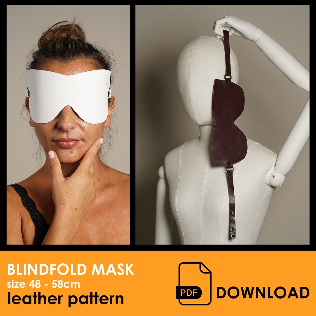 Patterns for Leather Blindfold Mask - PDF Leather Pattern - Bdsm Mask ...