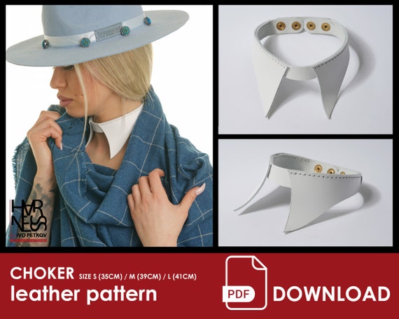Patterns for Leather Choker Necklace PDF Leather Pattern - Etsy