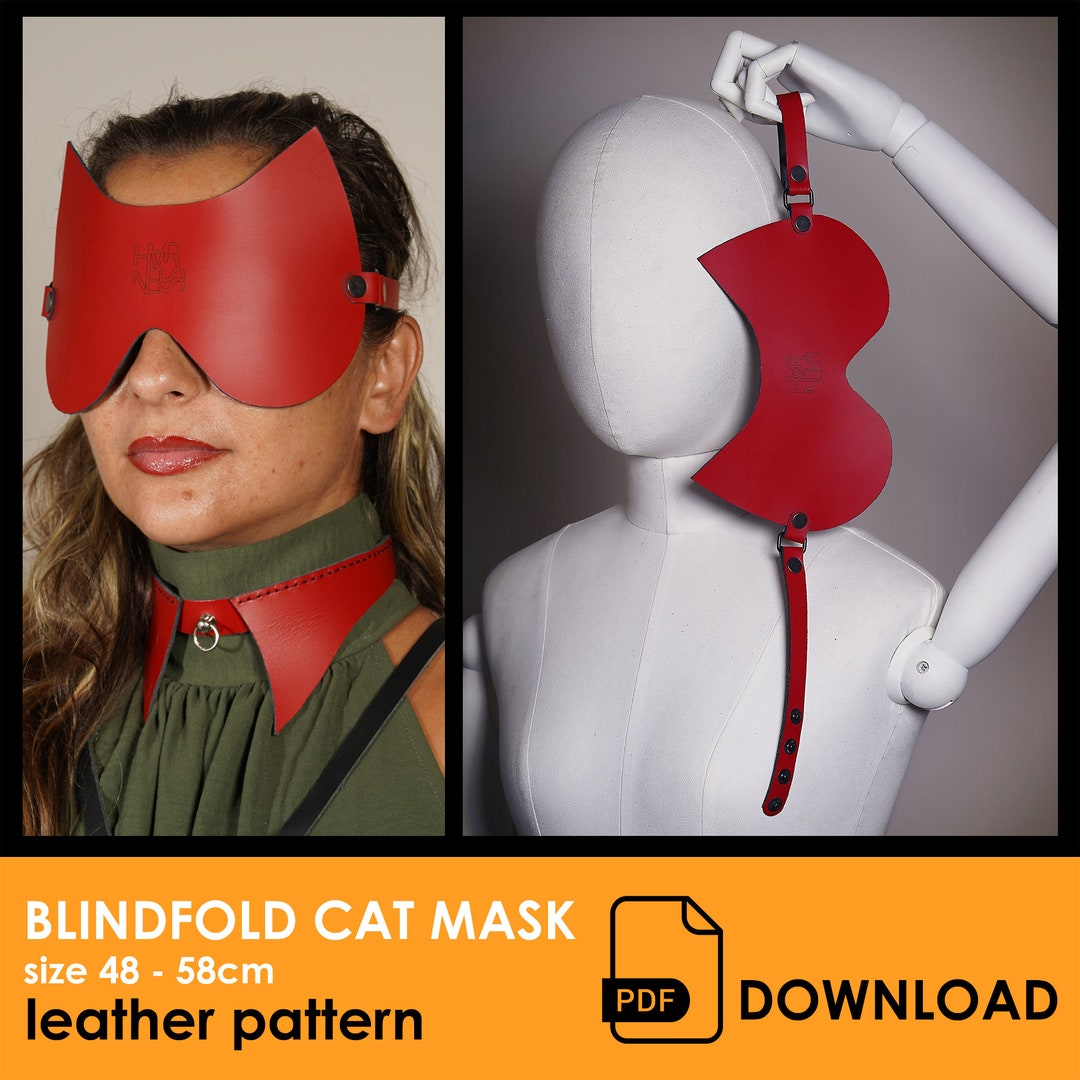 Patterns for Leather Blindfold Cat Mask - PDF Leather Pattern - Bdsm ...