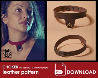 Patterns for Leather Choker Necklace PDF Leather Pattern - Etsy