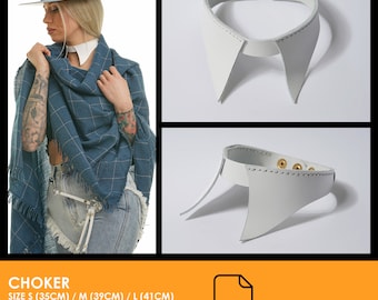 Patterns for Leather Choker Necklace PDF Leather Pattern - Etsy