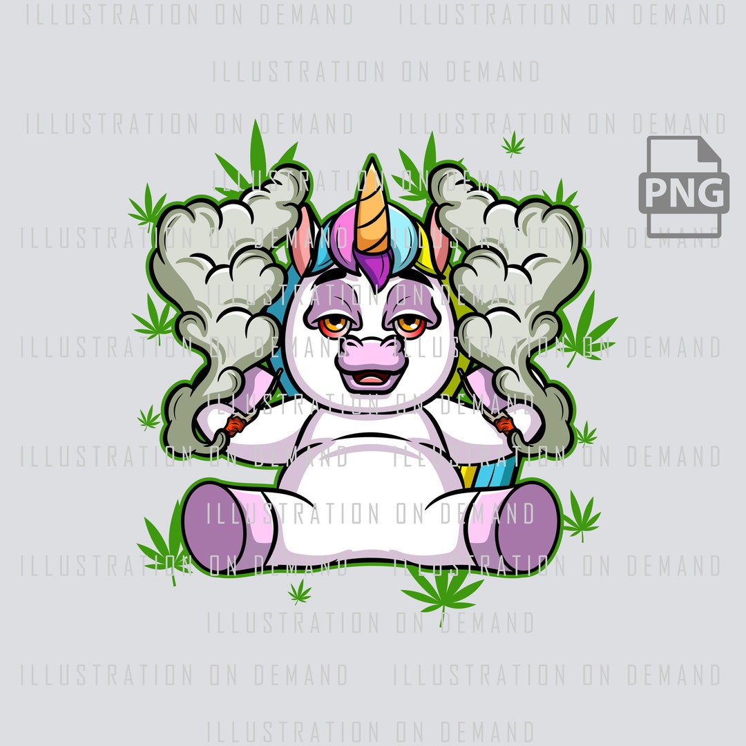 Stoned Unicorn Weed Smoking Animal, 420 PNG, Cannabis PNG, Mythical ...