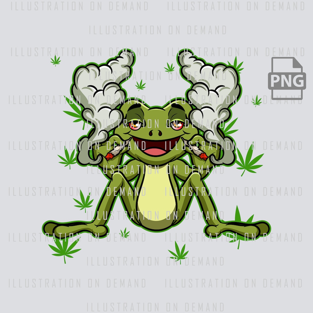 Stoned Frog Weed Smoking Animal, 420 Frog PNG, Cannabis PNG, Frog ...
