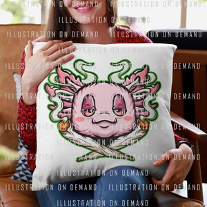 Stoned Axolotl Face Axolotl Weed Smoking Animal 420 PNG - Etsy