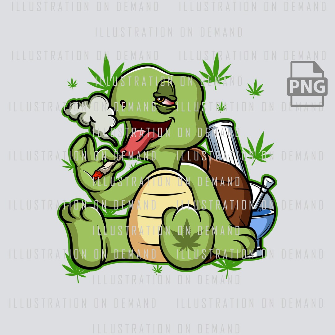 Stoned Weed Smoking Animal, 420 Turtle PNG, Cannabis PNG, Tortoise Digital Download, T-shirt ...