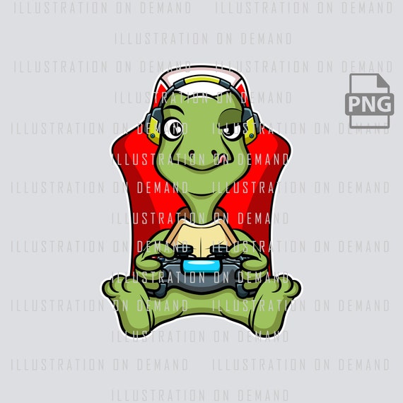 Turtle Gamer Animal Tortoise Gaming PNG Video Game Console - Etsy