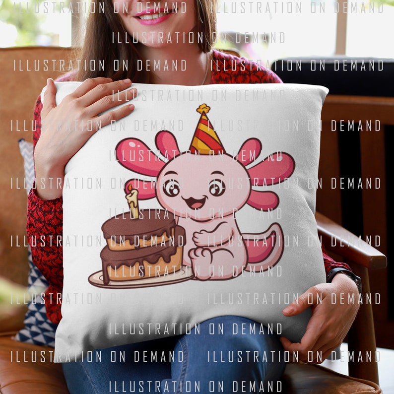 Axolotl Birthday PNG Happy Birthday Anime Axolotl Design - Etsy