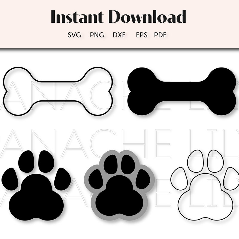 Dog Paw Svg - Etsy
