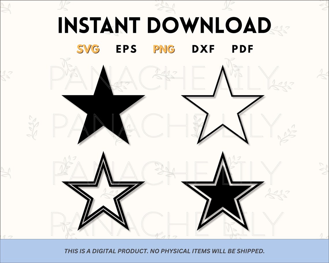 Star Shape SVG Cut File: Laser, Cricut, Embroidery (digital Download ...