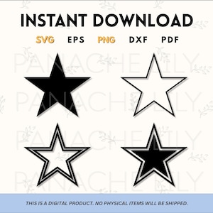 Star Shape SVG Cut File: Laser, Cricut, Embroidery (digital Download ...