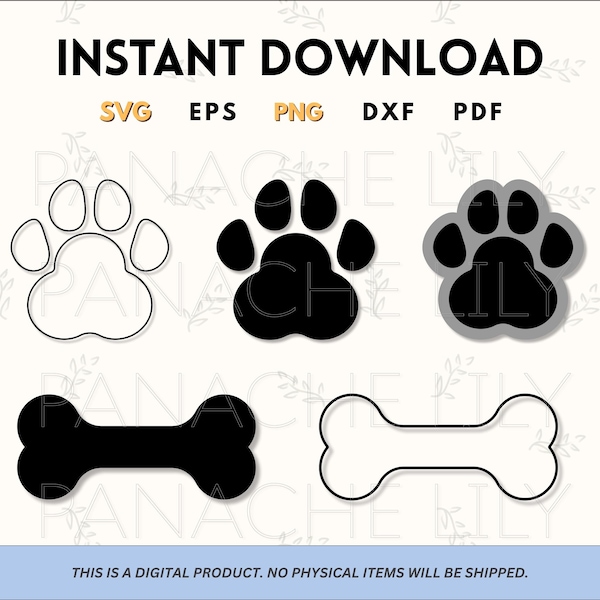 Dog Paw Svg - Etsy