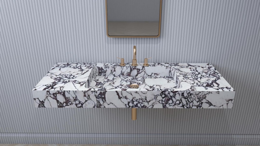 Calacatta Viola Marble Sink , Viola Marble Sink - Custom Calacatta ...