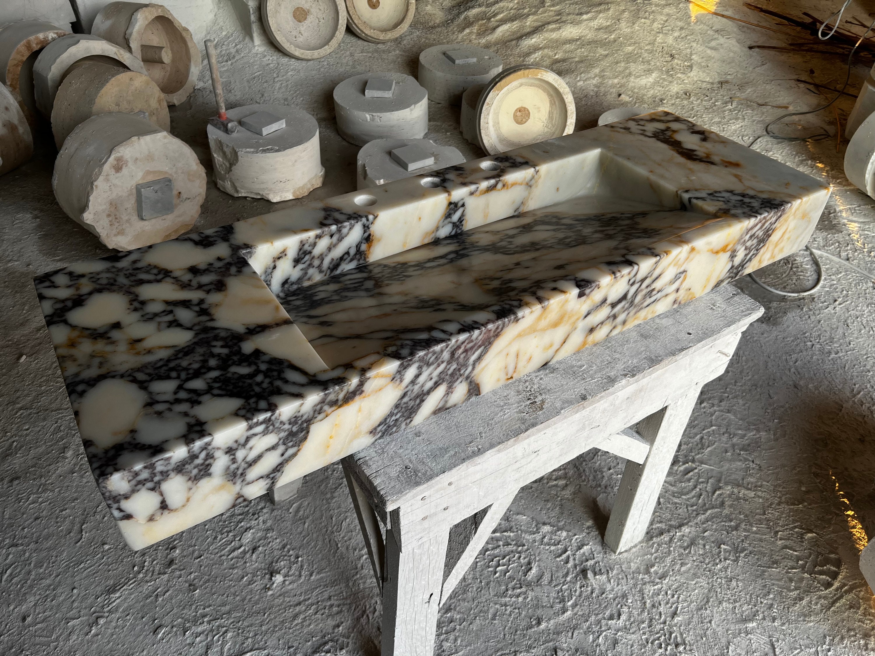 Calacatta Violet Marble Sink Violet Sink Monet Sink Vagli Sink Marble ...