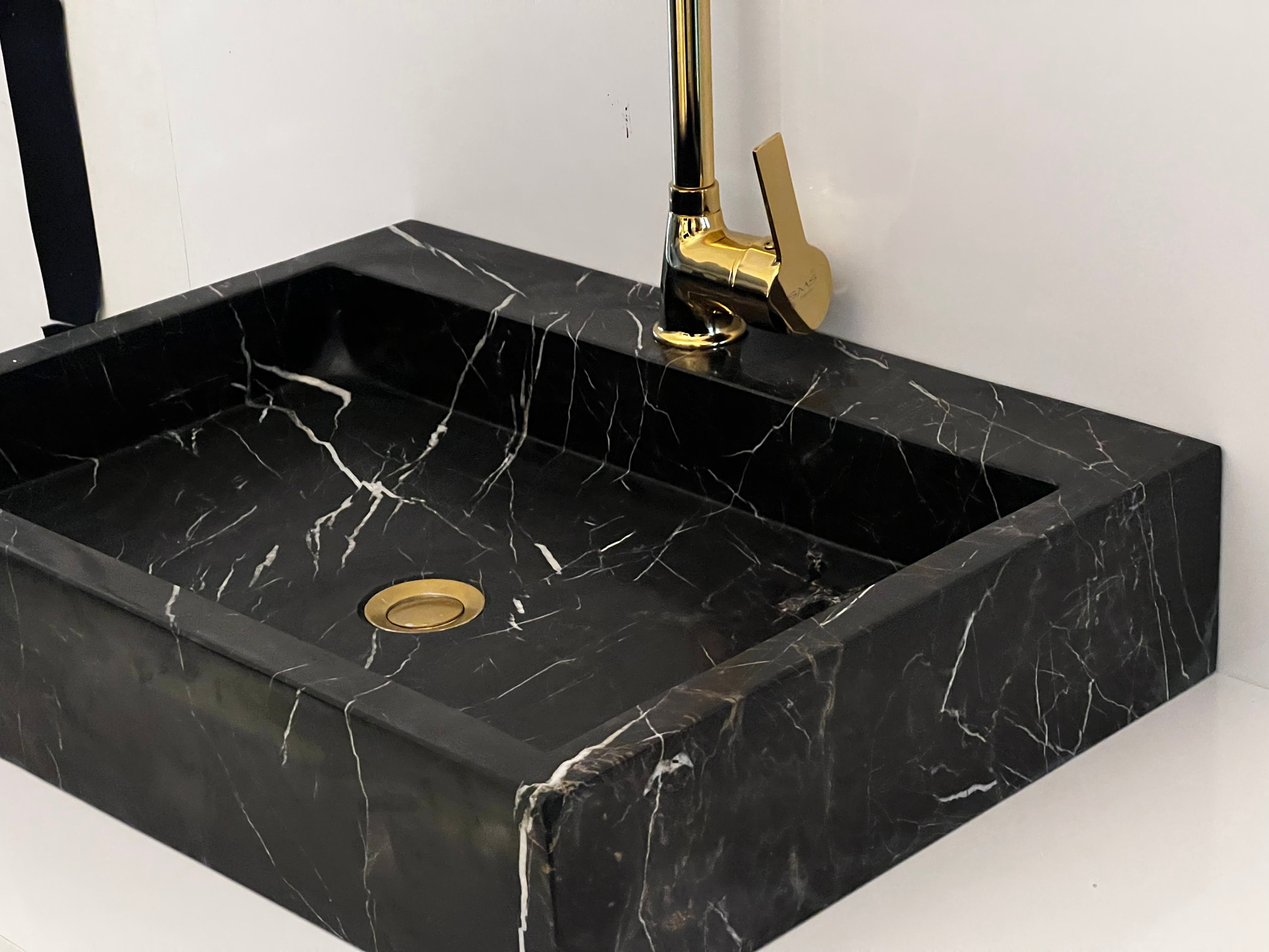 Black Diamond Marble Basin Wall Mounted Marble Basin Marble Bathroom ...