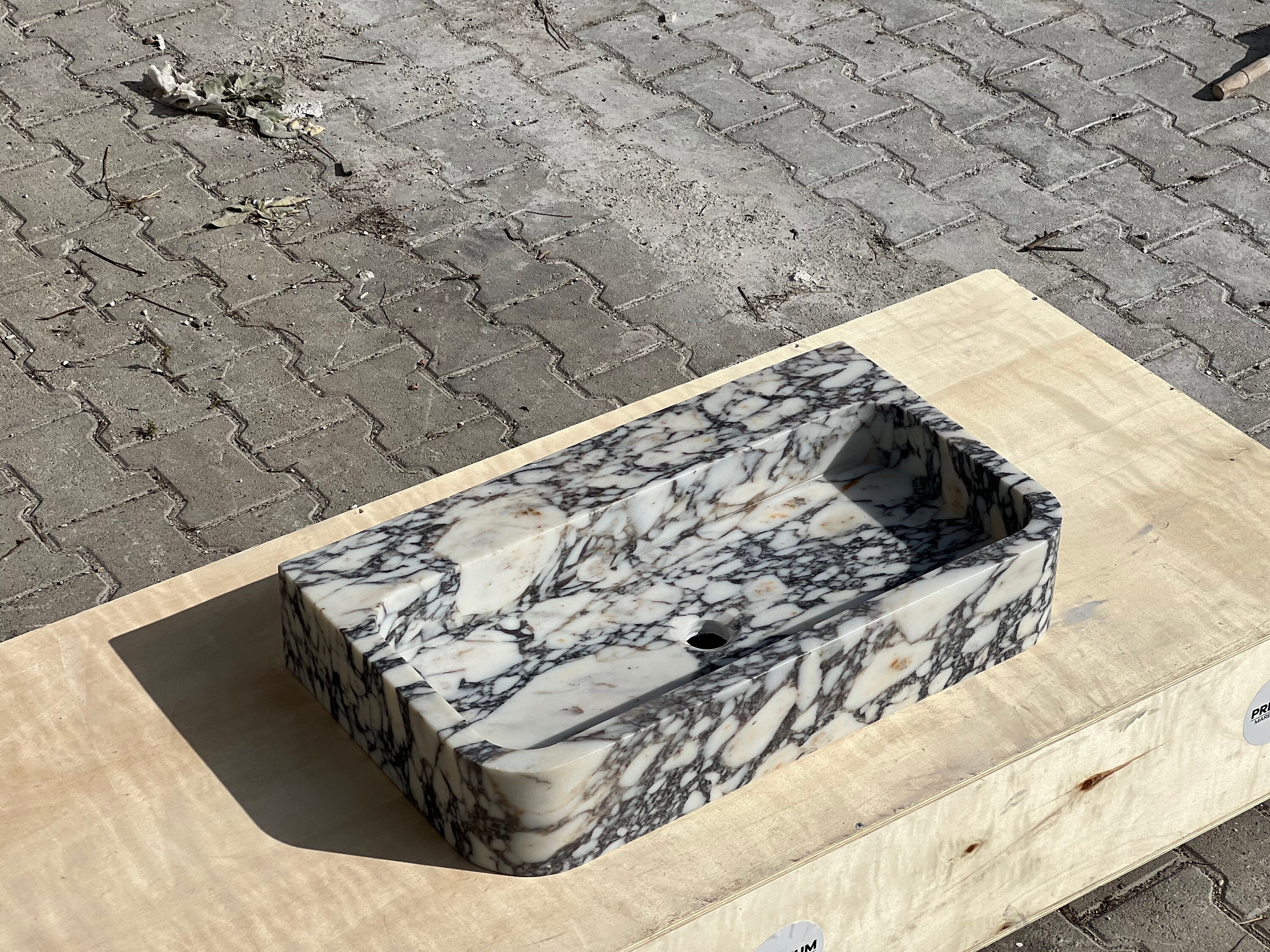 Calacatta Villa Marble Sink Design Marble Sink Bathroom Sink - Etsy