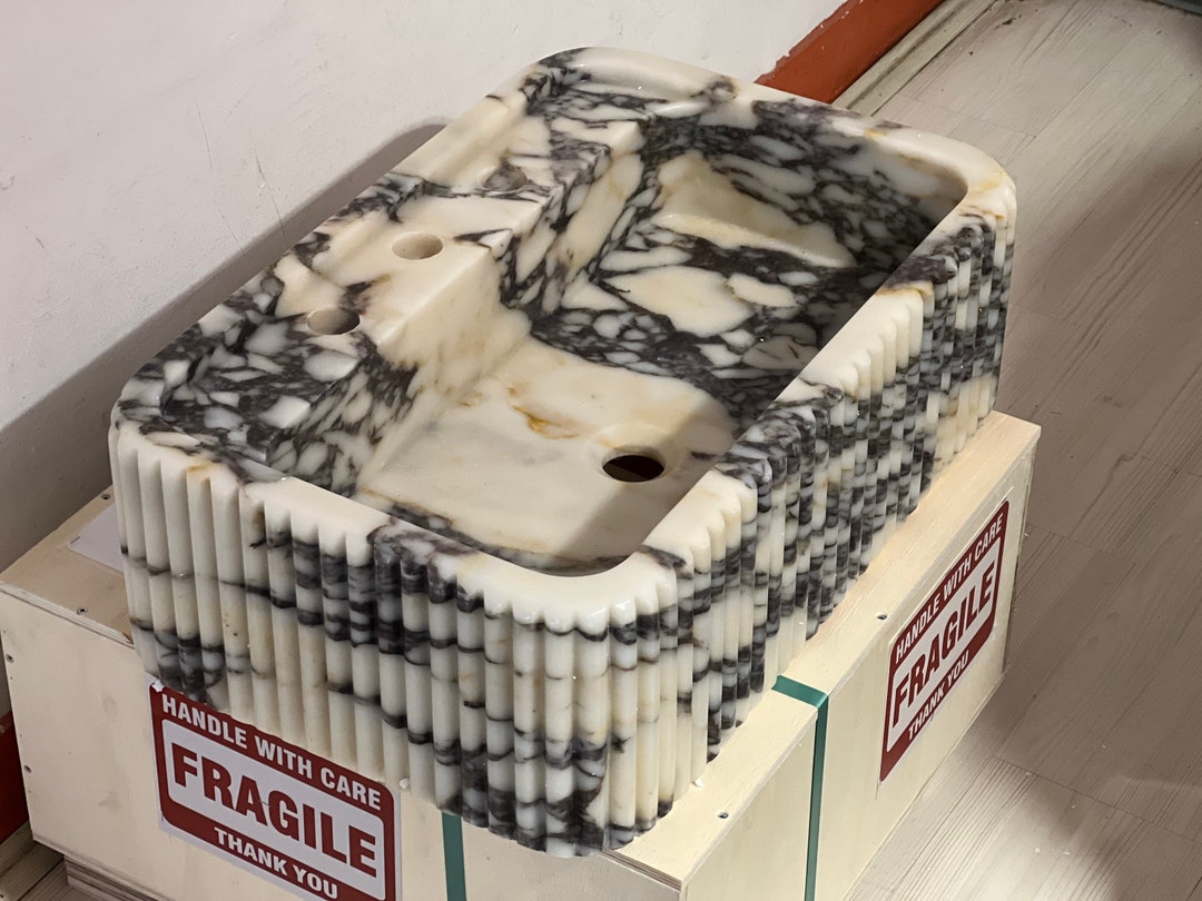 Calacatta Viola Marble Sink Violet Sink Monet Sink Vagli Sink Marble ...