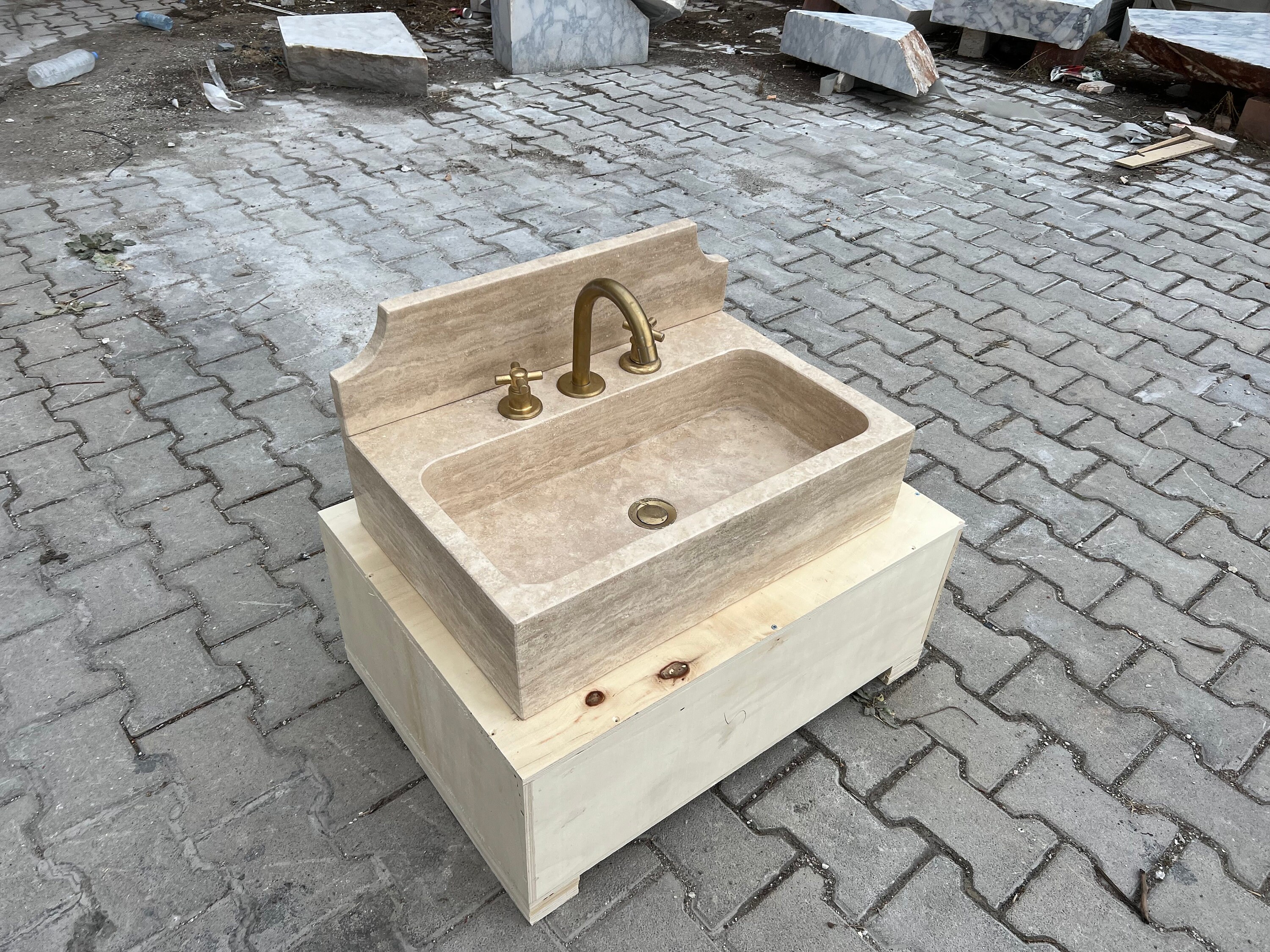 Travertine Marble Sink Marble Sink Design Bathroom Sink - Etsy