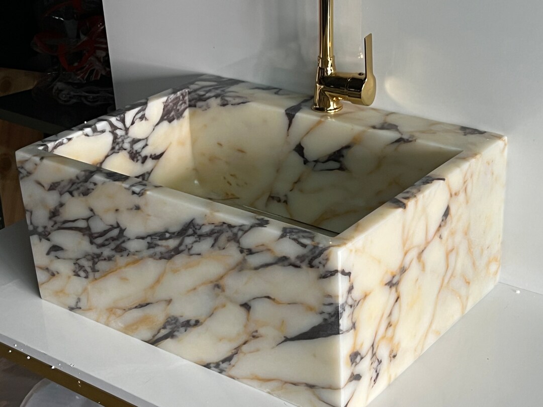 Calacatta Monet Viola Marble Sink Violet Sink Monet Sink Vagli Sink ...