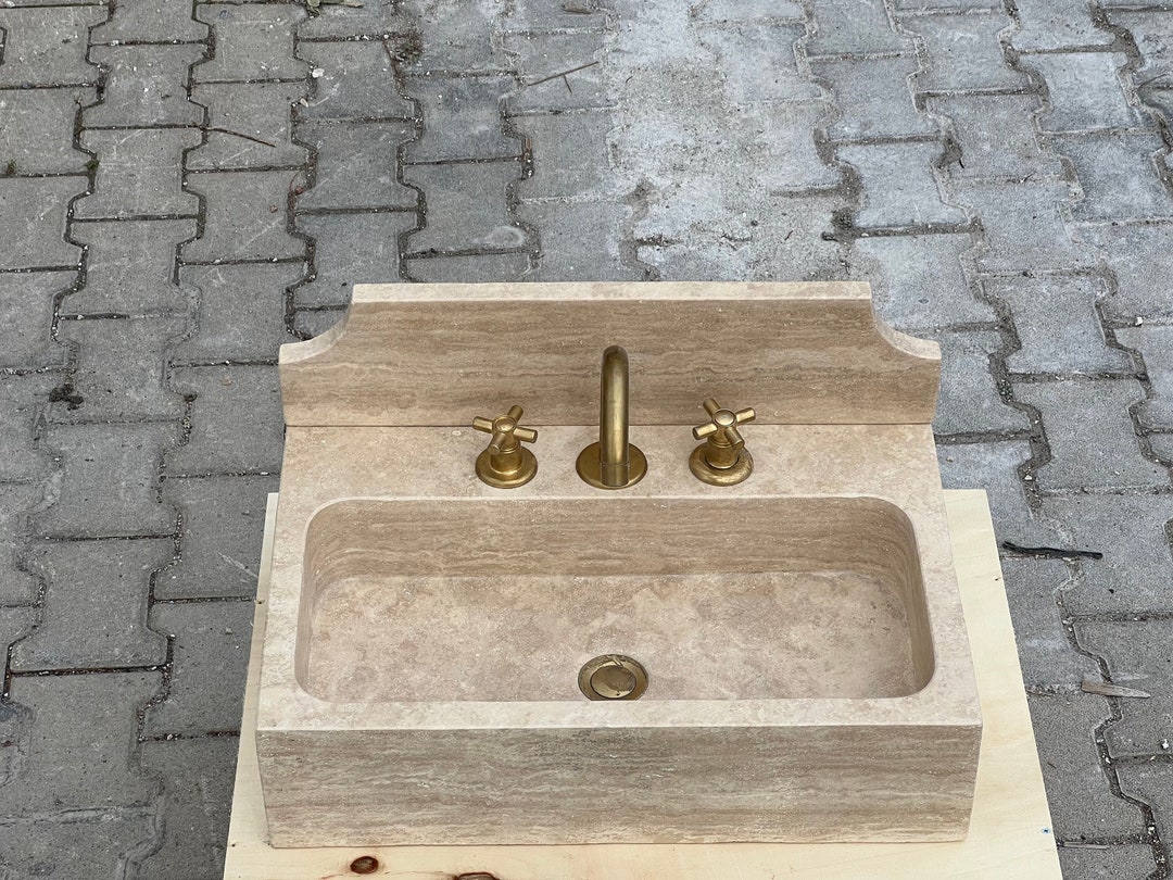 Travertine Marble Sink Marble Sink Design Bathroom Sink - Etsy