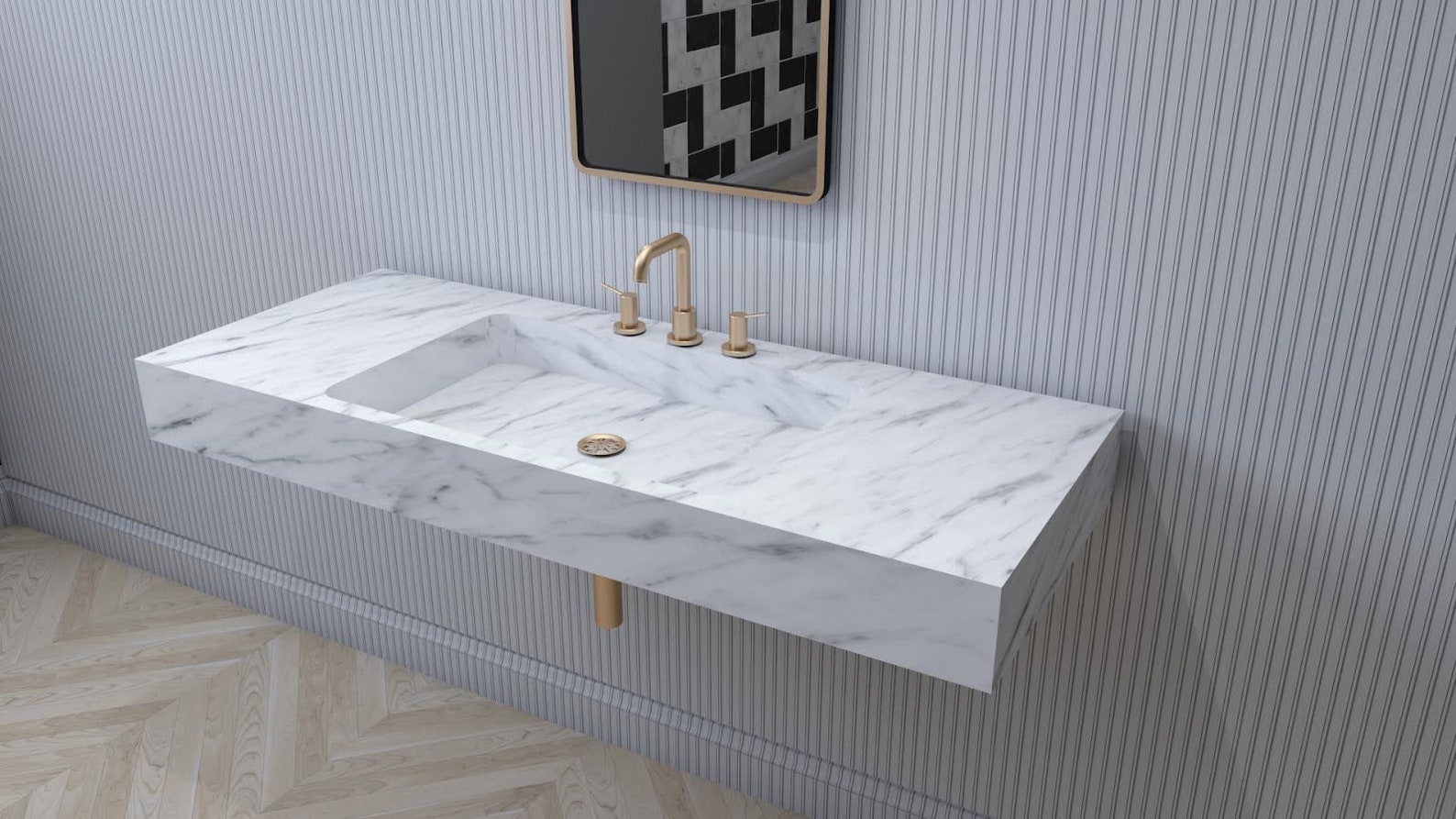 Wall Mount Sink Marble Sink Carrara Marble Sink Custom Marble Sink - Etsy