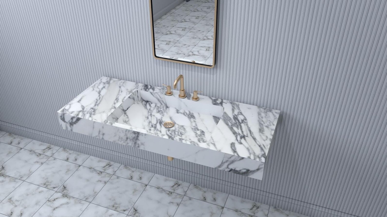 Wall Mount Sink Marble Sink Carrara Marble Sink Custom Marble Sink - Etsy