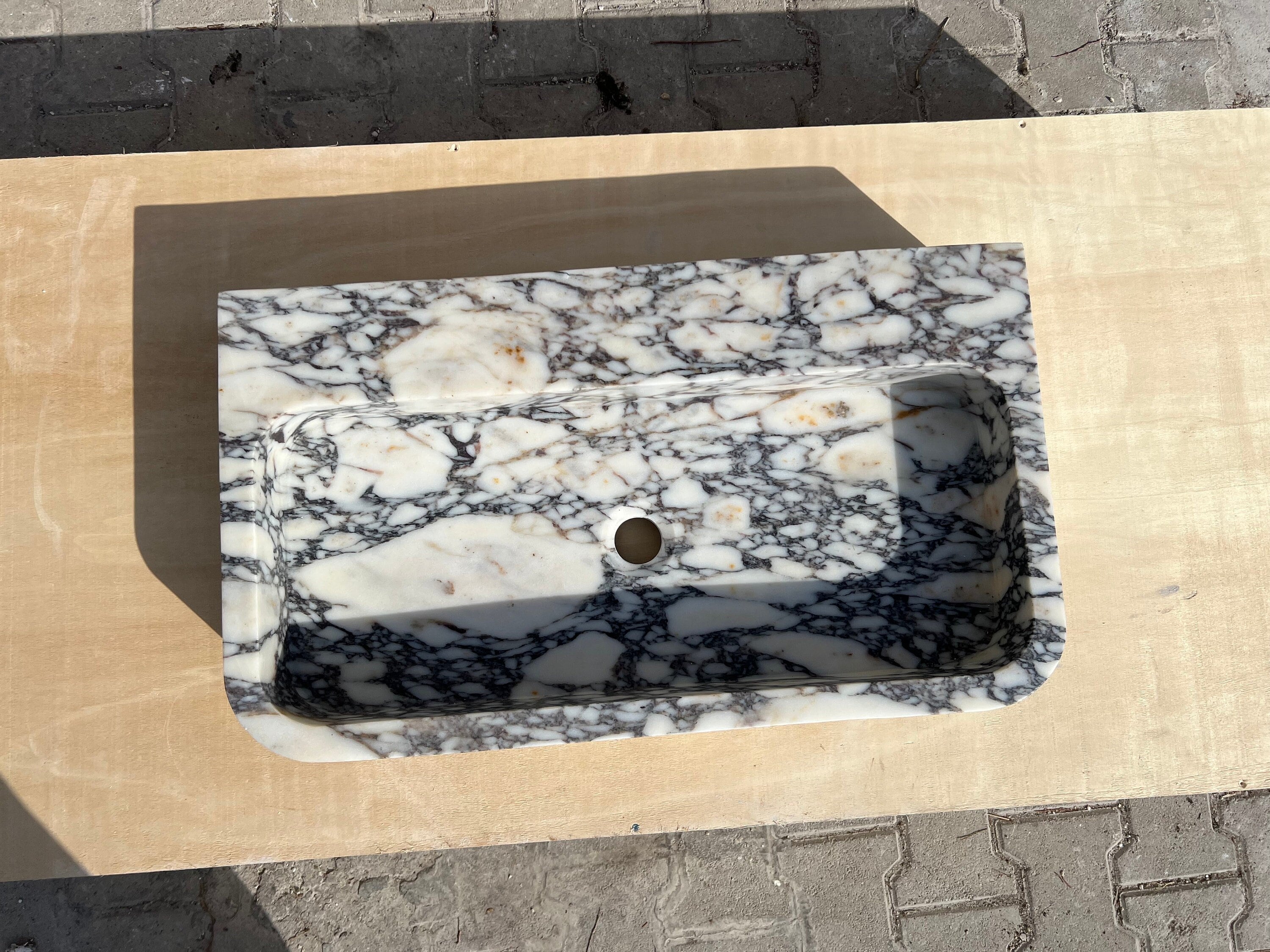 Calacatta Villa Marble Sink Design Marble Sink Bathroom Sink - Etsy