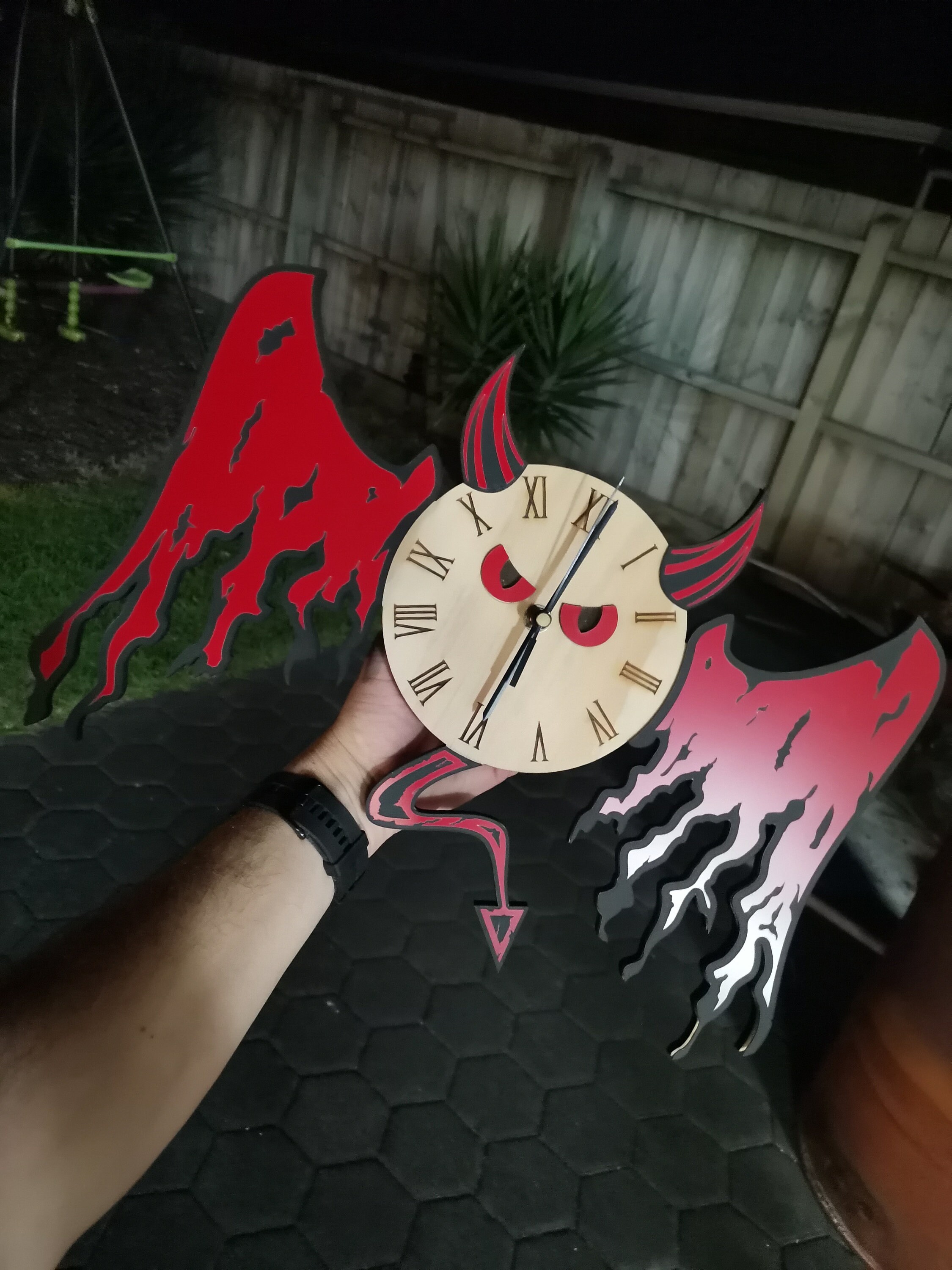 Evil Owl Clock / Laser Cut File / Home Décor / Cdr / Svg / Pdf / Dxf ...