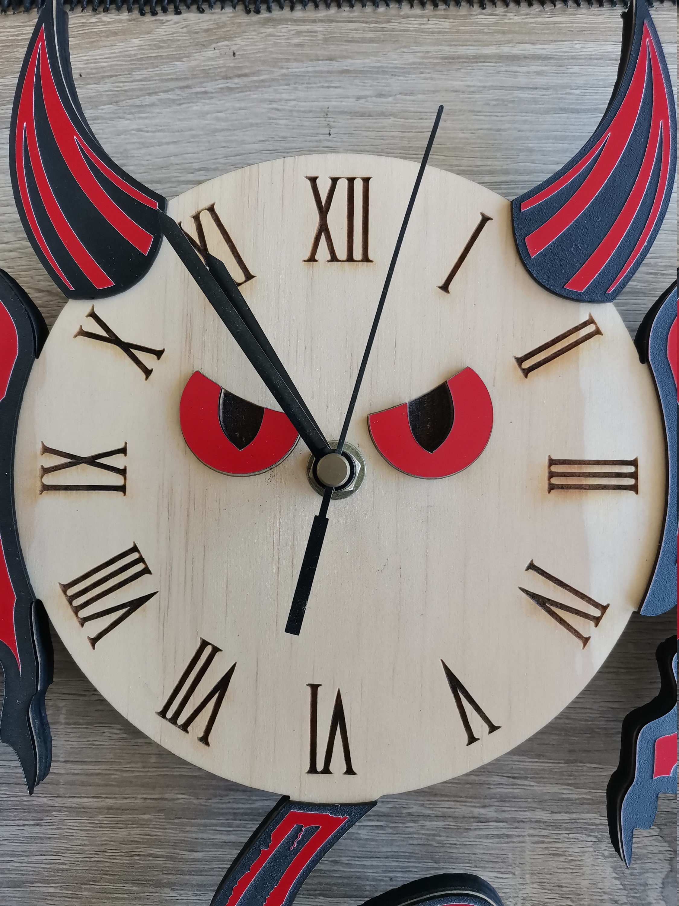 Evil Owl Clock / Laser Cut File / Home Décor / Cdr / Svg / Pdf / Dxf ...